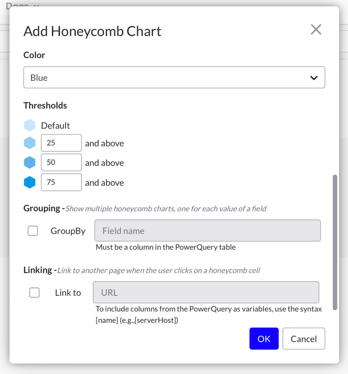 Honeycomnb Panel Advanced Settings